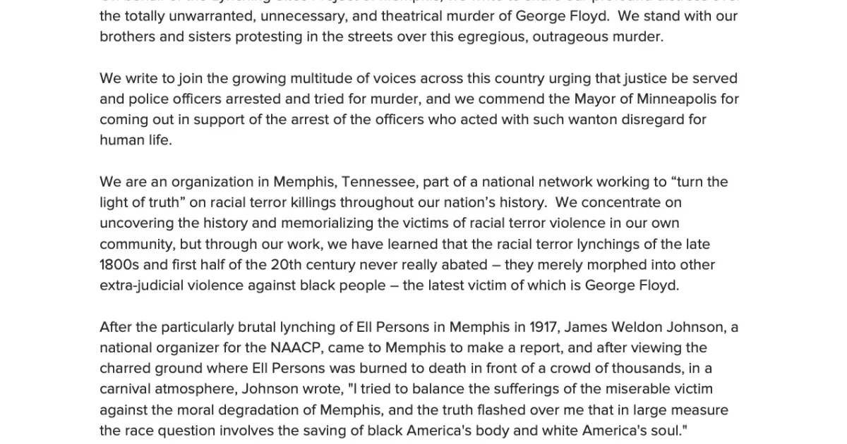 LSP’S LETTER TO THE MINNEAPOLIS DISTRICT ATTORNEY AND MAYOR IN RESPONSE ...