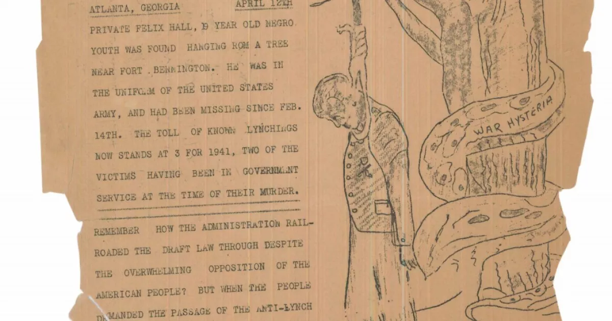 A lynching kept out of sight (Felix Hall, Georgia) | The Lynching Sites ...